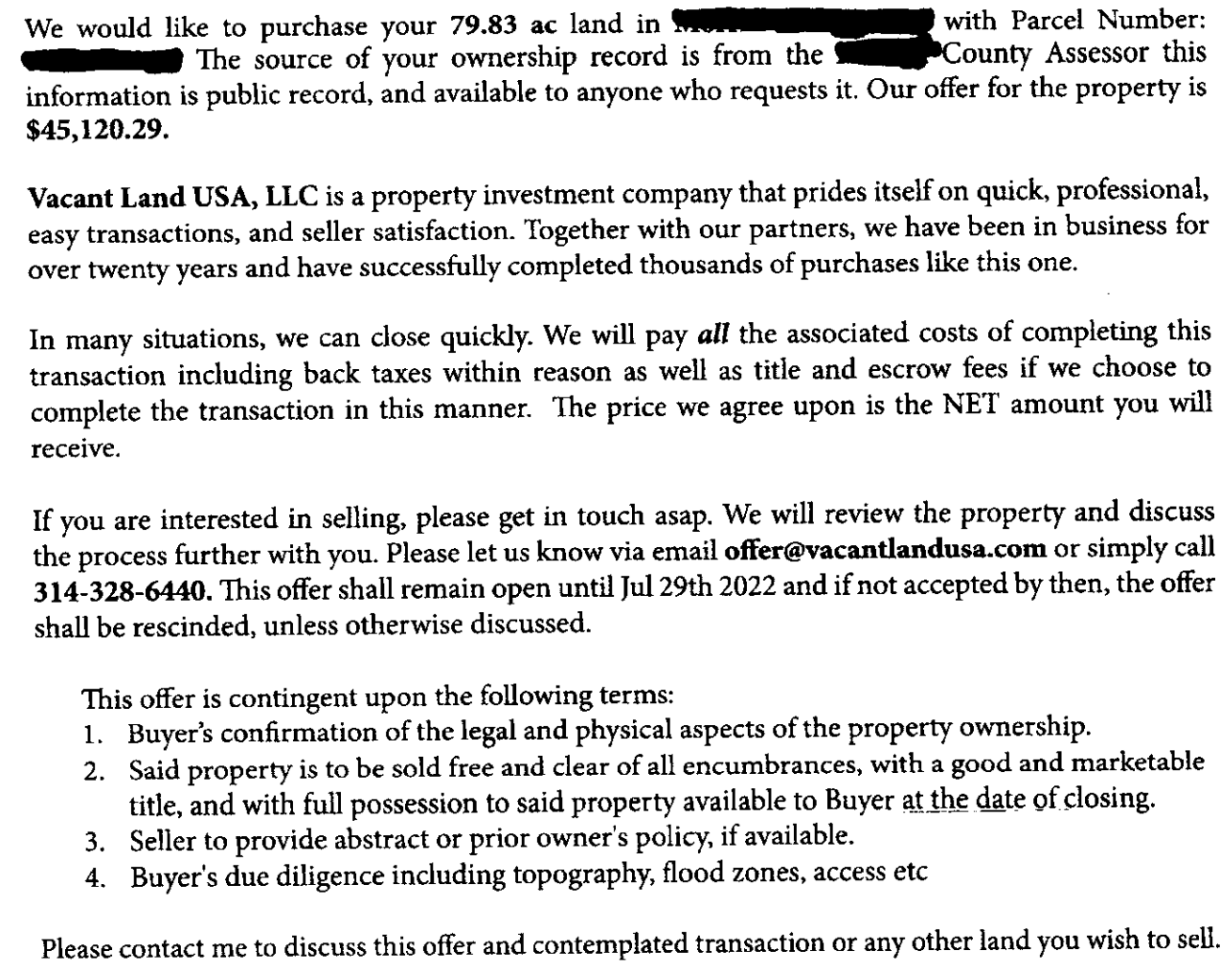 County officials warn landowners of suspicious letters - PANHANDLE ...