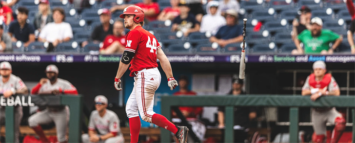 Josh Caron has 3-homer day, Nebraska defeats Indiana twice to reach Big ...