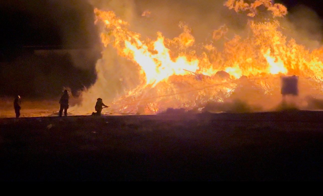 Firefighters contain tree pile fire at Sidney Solid Waste Facility ...
