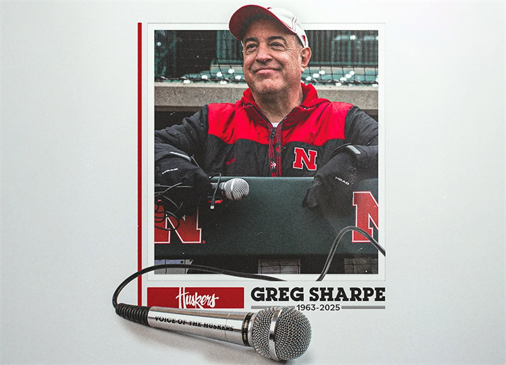 Longtime Voice of the Huskers, Greg Sharpe, passes away at 61 ...