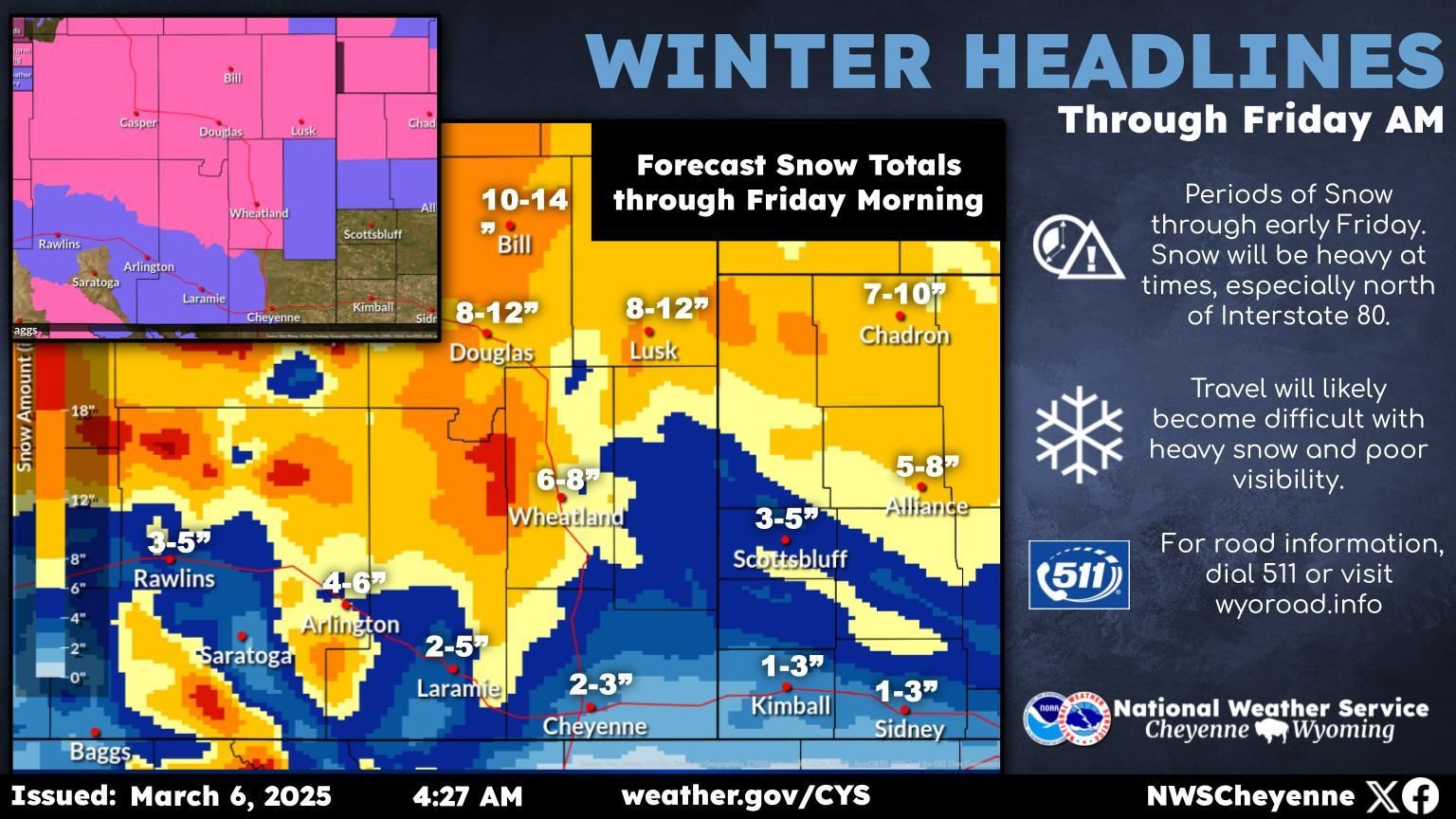 Winter storm forecast to bring heavy snow, hazardous travel across Nebraska Panhandle ...