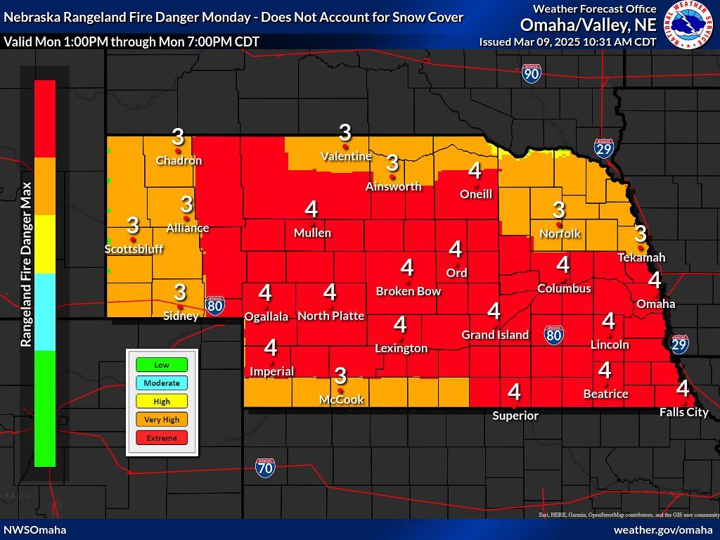 Red flag warning issued for Nebraska Panhandle due to high fire danger ...