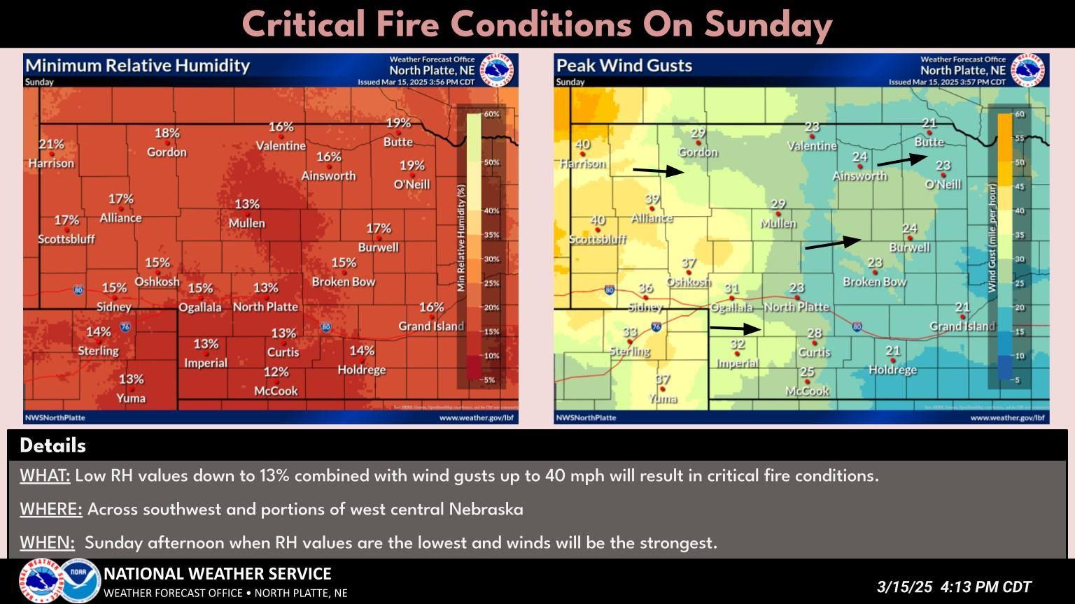 Fire weather watch issued Sunday across Nebraska Panhandle and ...